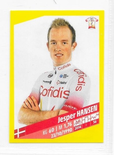 Vignette panini N°099 - Tour de France 2019 - Jesper Hansen | eBay