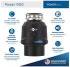 Insinkerator Power 900, 3/4 HP Garbage Disposal, Power Series EZ ...