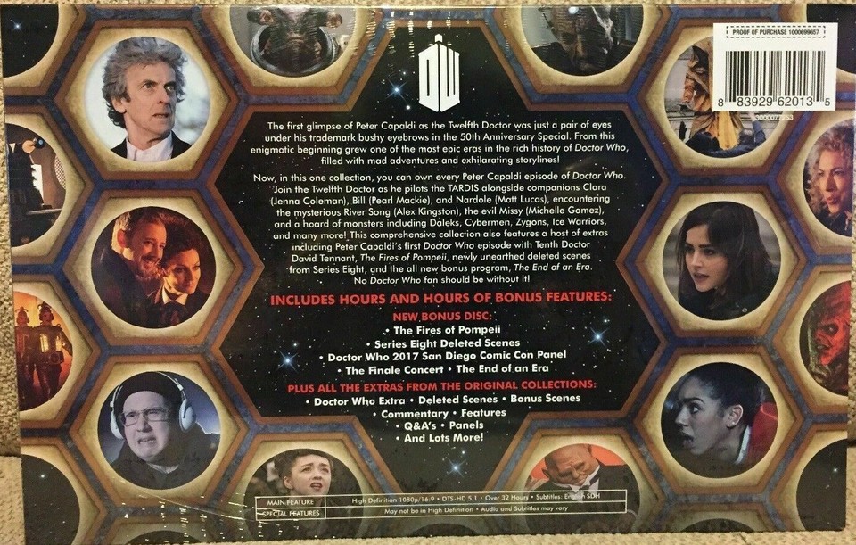 Doctor Who The Complete Peter Capaldi Years Collection (12th Dr.,14 Blu ...