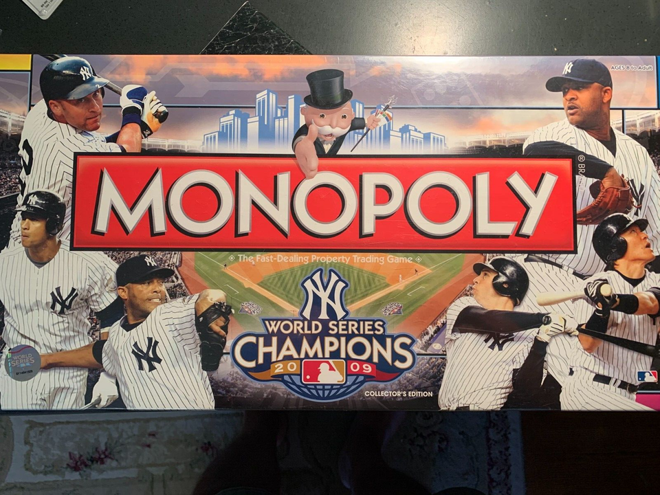 Monopoly NY YANKEES Claim 40th AL Pennant ROAD JERSEY CARD 2009 Game ...