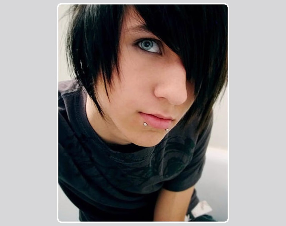 Black Emo Wig, Human Hair Wig Side Bang, 360 Full Density Bob Wig for ...