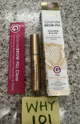 GRANDE Brow Fill VOLUMIZING BROW GEL CLEAR .14oz/4g FULL SZ FULLY ...