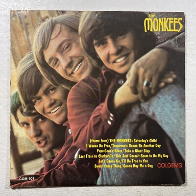 The Monkees Full Album Vinyl Record 1966 COLGEMS Original Pressing Mono ...