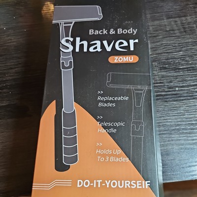 Zomu Back Body Shaver Telescopic Handle Replaceable Blades Practical ...