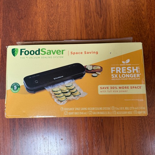 FoodSaver Space Saving Vacuum Sealing System Black, Vacuum Bags Included | eBay
