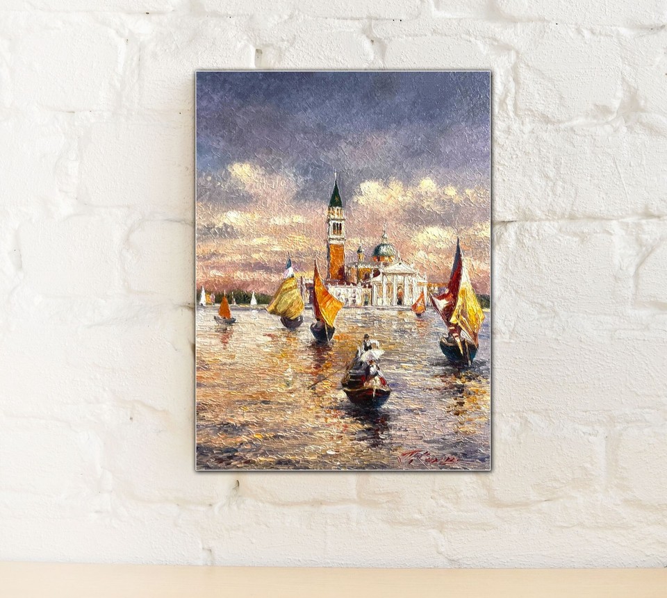 Painting Oil on canvas Knush View of Venice Classical art Italy | eBay