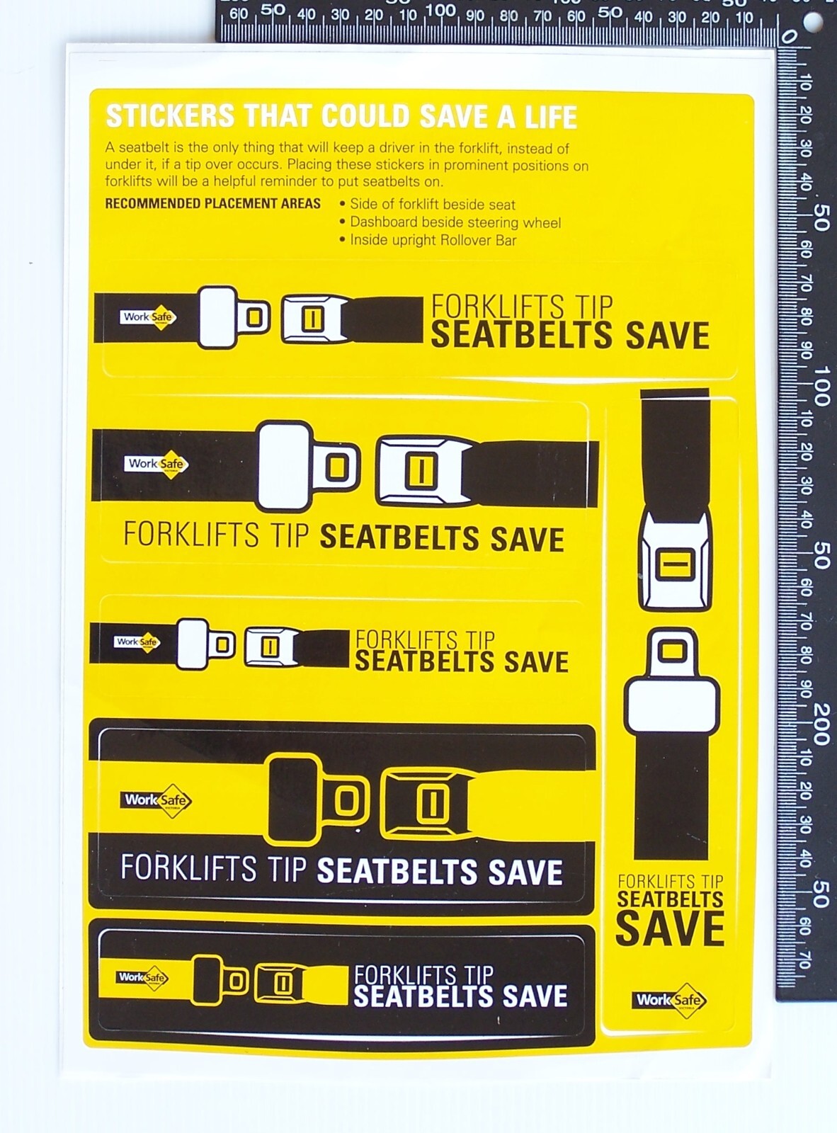 VINTAGE WORKSAFE VICTORIA FORKLIFT SEATBELT SAFETY CAMPAIGN PROMO ...