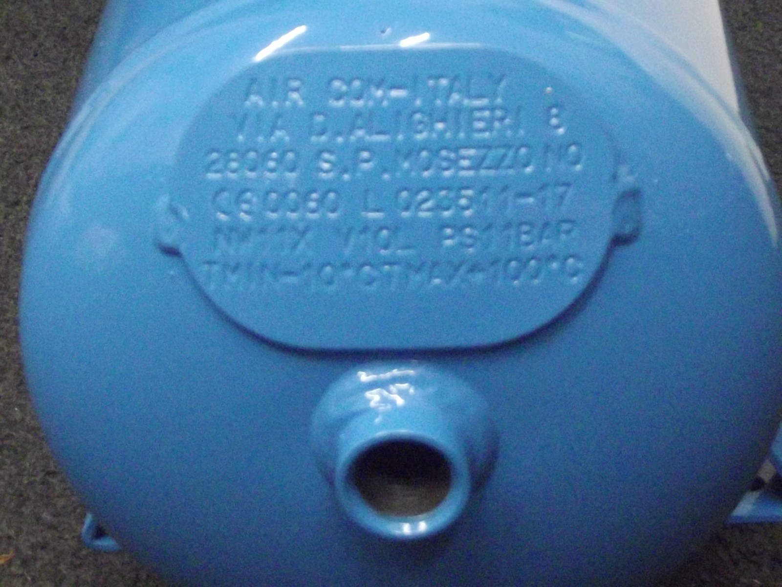 Air Receiver 24 Litre Pressure Vessel , Horizontal Pneumatic Tank ,11 ...