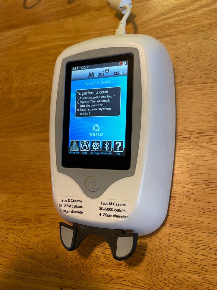 ORFLO Moxi Z Mini automated cassette-based flow cytometer Cell Counter ...