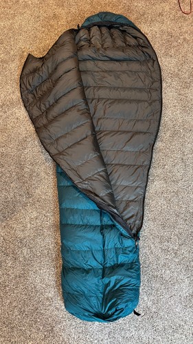 Moonstone Large Teal Muir Trail DL Goose Down Sleeping Bag 31" x 83" 24 ...