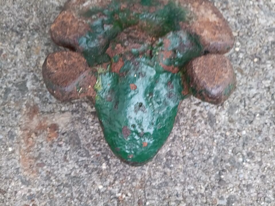 Antique Original HEAVY Hubley Cast Iron Frog Doorstop PAPERWEIGHT, Five ...