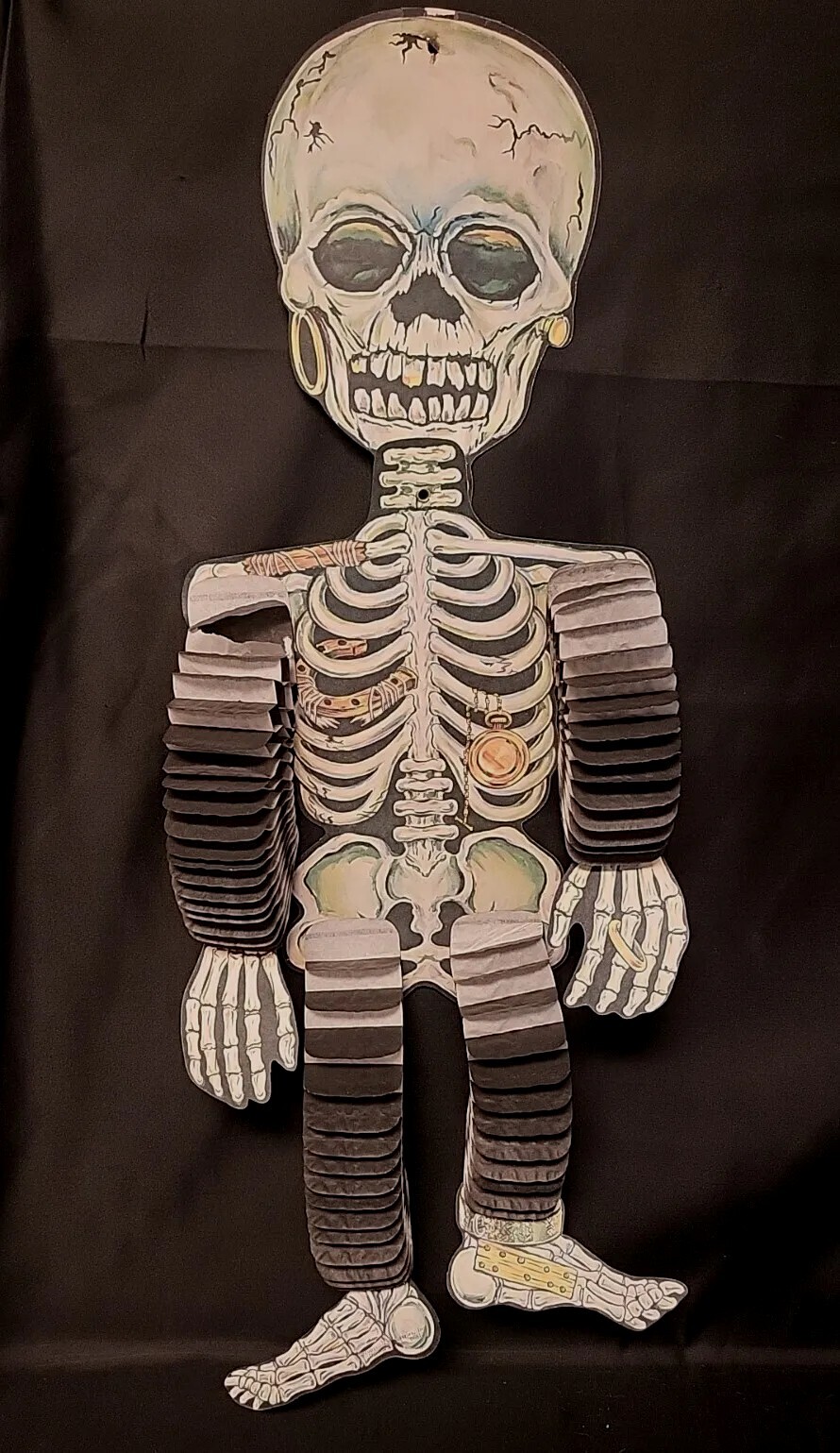 Vintage Halloween Topstone Skeleton Dancer Honeycomb Diecut Decor Late ...