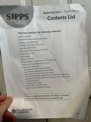 SIPPS Beginning Level, 4th Edition Classroom Package *Brand new in box ...
