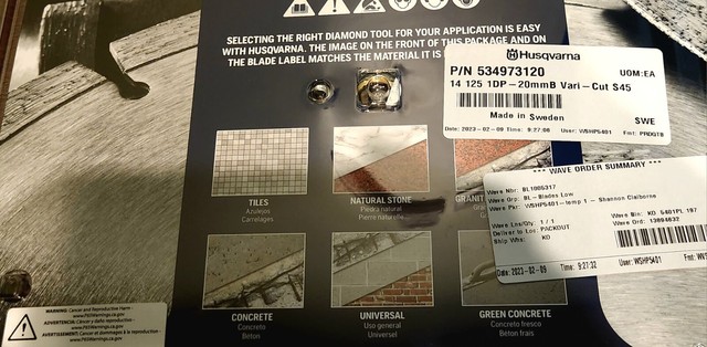 Husqvarna 534973120 Vari-Cut S45 14-inch Segmented Diamond Blade for ...