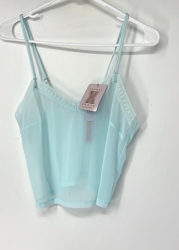 Savage X fenty NWT sheer tank top lingerie size small Blue Intimates | eBay