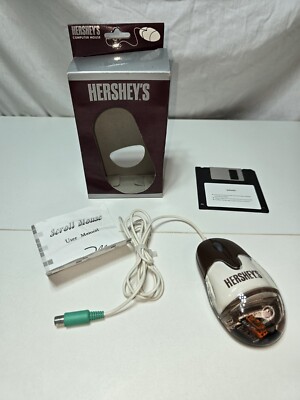 VINTAGE RARE Aqua Mouse Hershey’s Liquid Filled Optical Computer Mouse ...