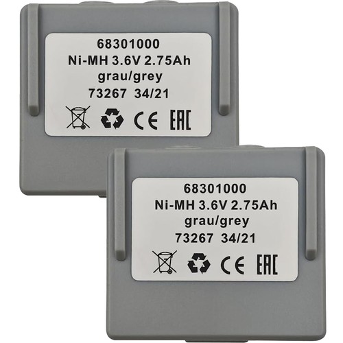 (2 Pack) 3.6V 68301000 68300900 Battery 2750mAh Ni-MH Rechargeable ...