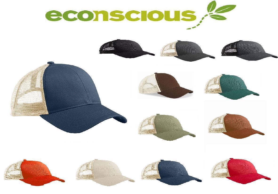 Econscious Re2 Trucker Style Baseball Cap, 100% Organic, Recycled ECO ...