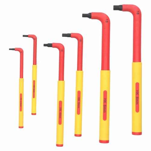 VDE Electricians Insulated Extra Long Allen Hex Keys 2.5mm - 8mm 6pc ...