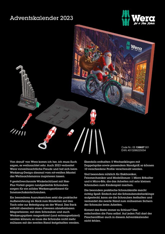 Wunderbar Adventskalender 2023 Werkzeug Fotos