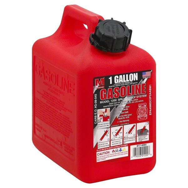 1 Gallon Red Gas Can Container Midwest Gas Company 1 Gal 1200 - Made In ...