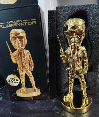 DONALD TRUMP LIMITED RUN (ONLY 2024 MADE) Golden Trumpinator Bobblehead ...