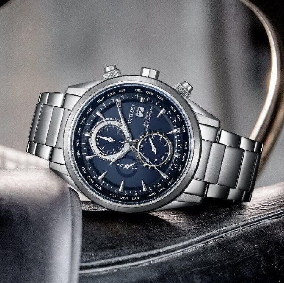 Citizen AT8260-85L Eco-Drive Radio Controlled Blue Perpetual Calendar ...