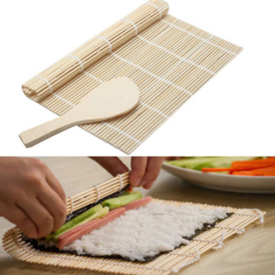 BamBoo Sushi Roller Mat & Rice Paddle Set ( Sushi Mst & Rice Spoon ) 9. ...