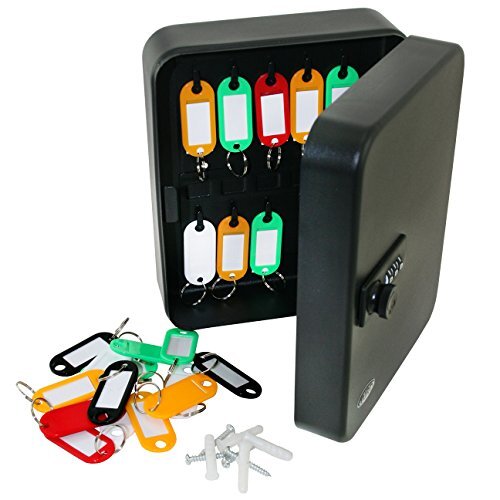 Combination Key Cabinet - Key Box Wall Mounted - Storage for up to 20 ...