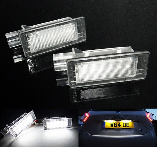2x LED Licence Number Plate Light Fit For Captur Laguna Estate Scenic ...