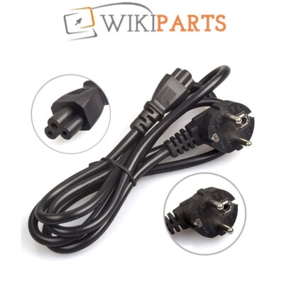 1m IEC C5 Clover/ Mickey Mouse to Euro Plug Mains Power Cable Lead Wire ...