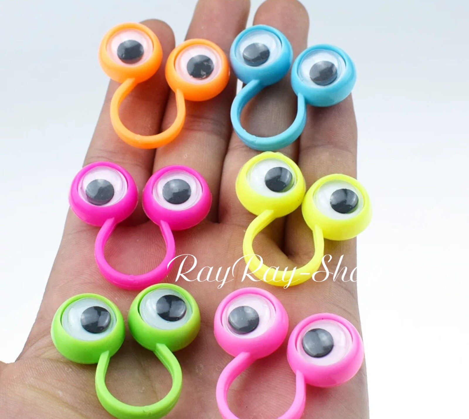 10pcs/set Finger Puppets Wiggle Eyeballs Toy Wiggly Eye Puppets | eBay