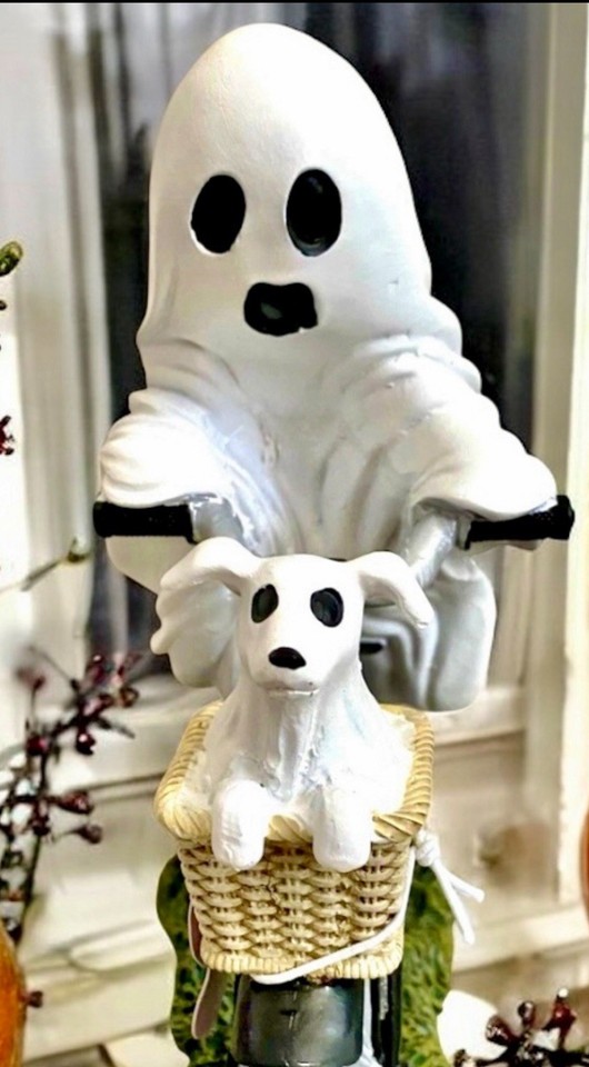 Goblin & Ghoul Ghost Riding Bike Ghost Puppy Dog VIRAL Halloween ...
