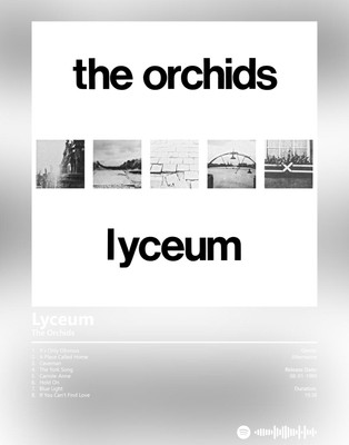 The Orchids - Lyceum Album Art Poster | Minimalist Music Print (11x14 ...