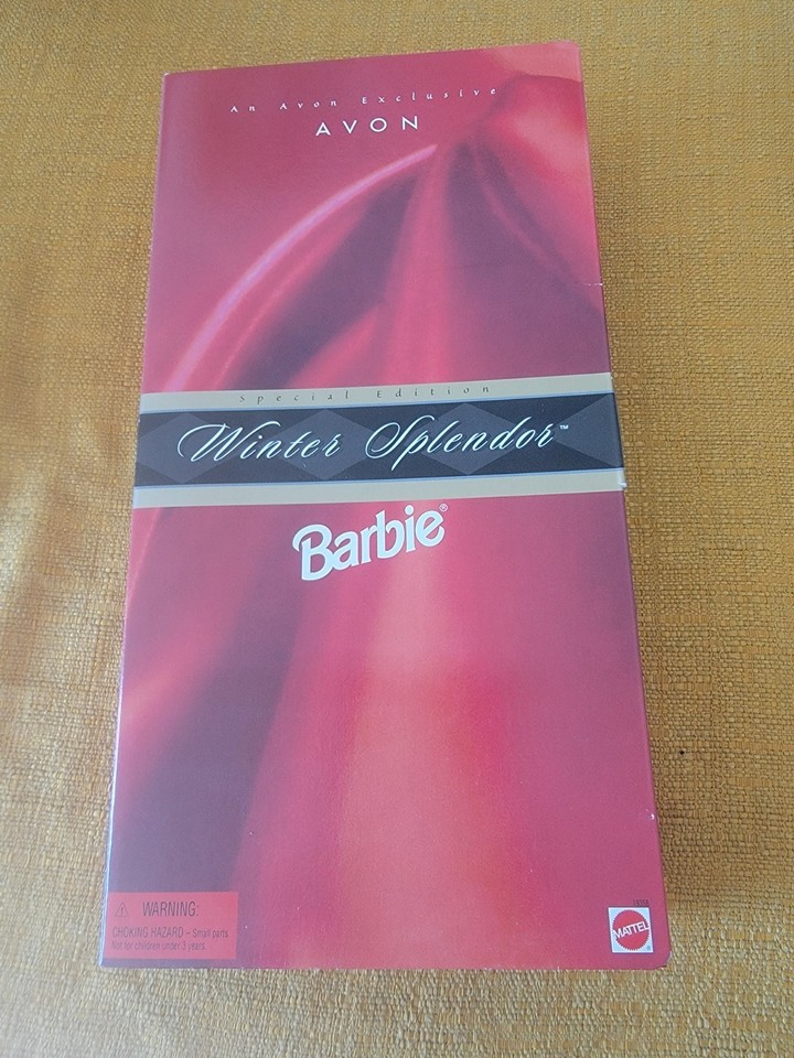 Mattel Barbie Winter Splendor Doll 1998 Vintage Avon Exclusive, Red ...