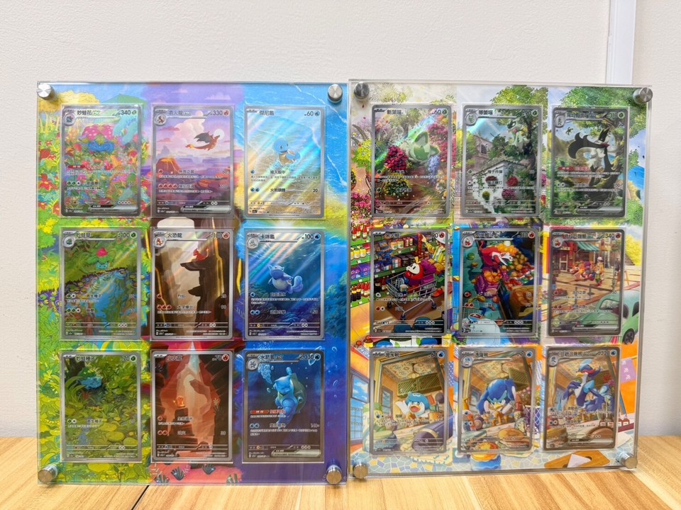 Pokémon 151 Starter Evolution Set Pokémon Card Display Frame Case | eBay