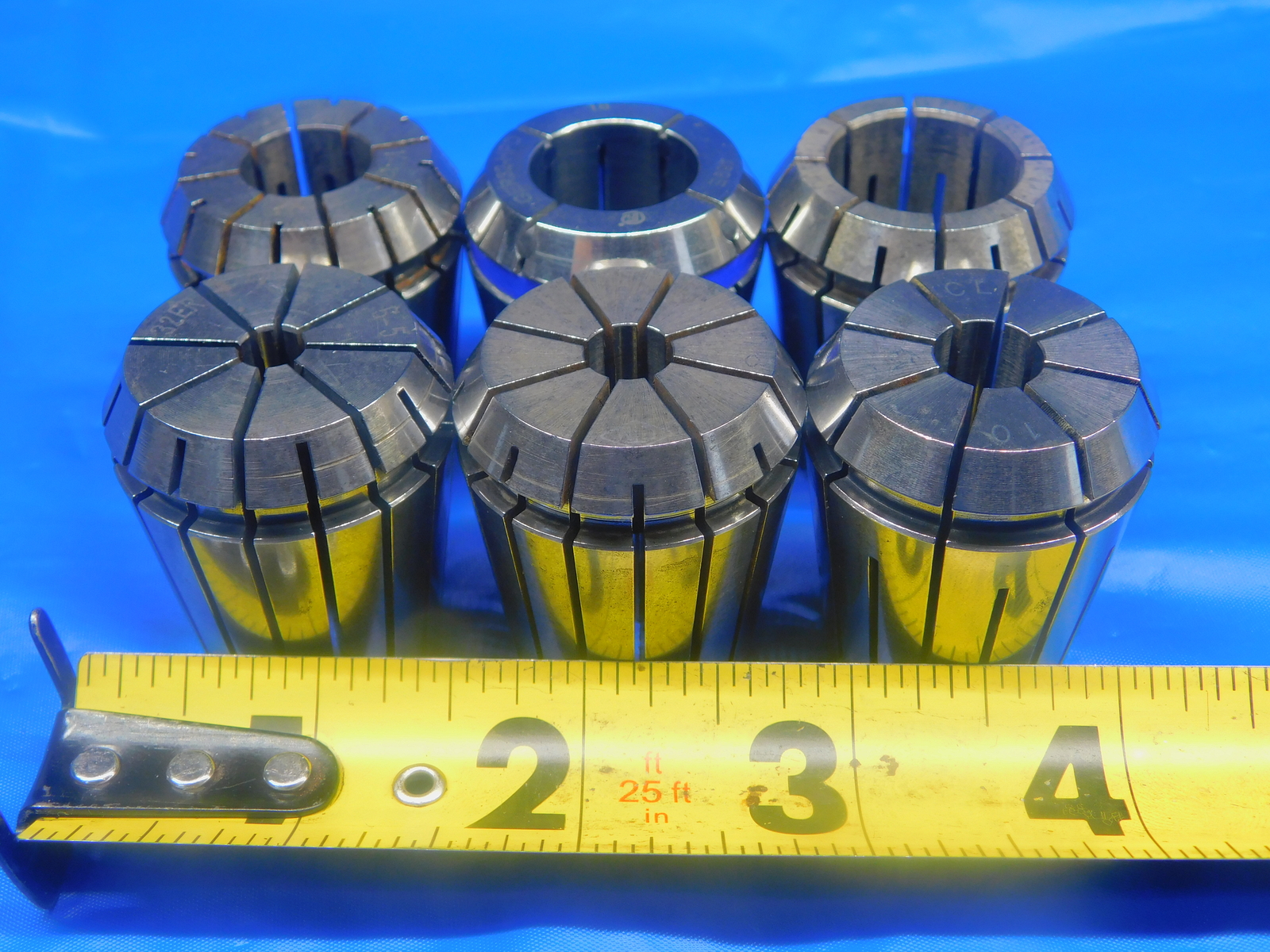 LOT OF 6pcs ER32 COLLETS SIZES 15/64 5/16 25/64 TO 25/32 NO DUPLICATES ...