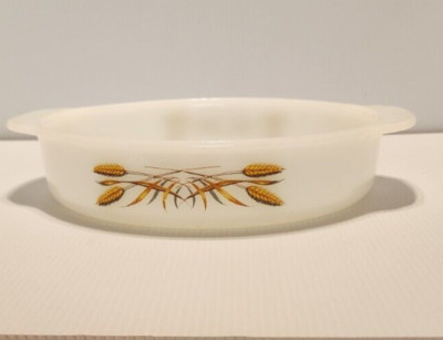 Vintage Anchor Hocking Fire King 450 Wheat Pattern Casserole Ovenware ...
