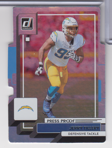 Jerry Tillery Chargers 2022 Panini Donruss Die Cut 73/75 #298 ...