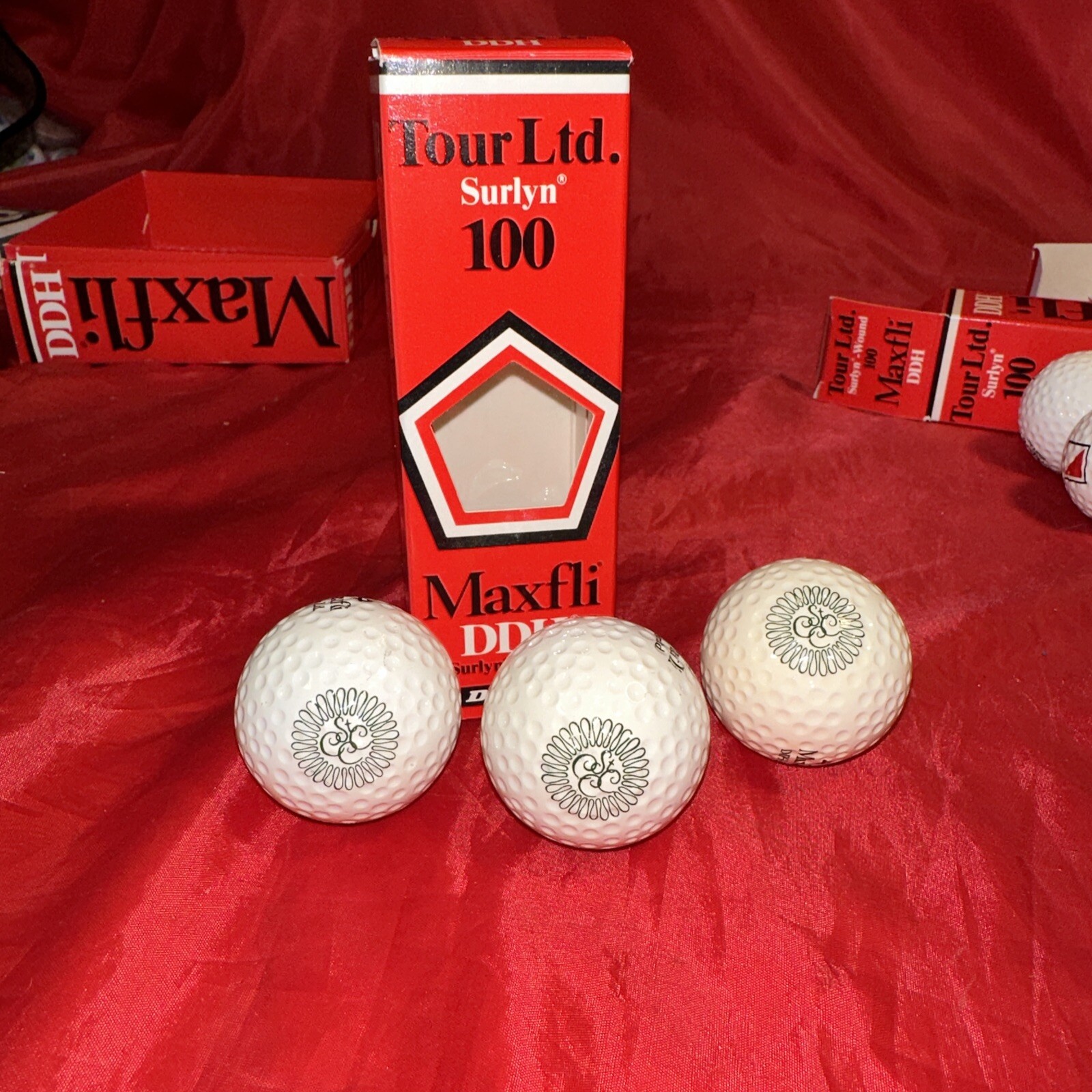 MaxFli DDH Golf Balls Dunlop with CStCC Logo Set of 3 Balls Made USA #4 ...