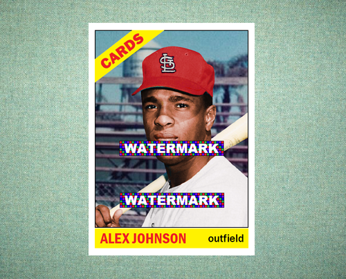 Alex Johnson St Louis Cardinals 1966 Style Custom Baseball Art Card | eBay