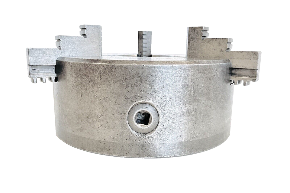 ROHM 10" 3-JAW LATHE CHUCK D1-8 Mt; 3T-Slot; 6-Cam Lock Holes V.GOOD ...
