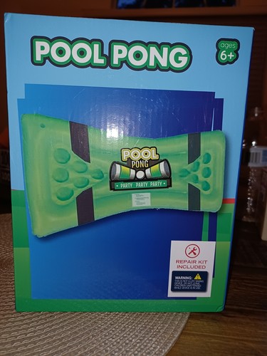 Pool Pong Lounge Floating Beer Pong Table Inflatable Green Raft | eBay