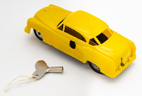 Vintage 1950s Marx Toys Wind Up Car Buick No. 6520 Yellow w/ Key ...