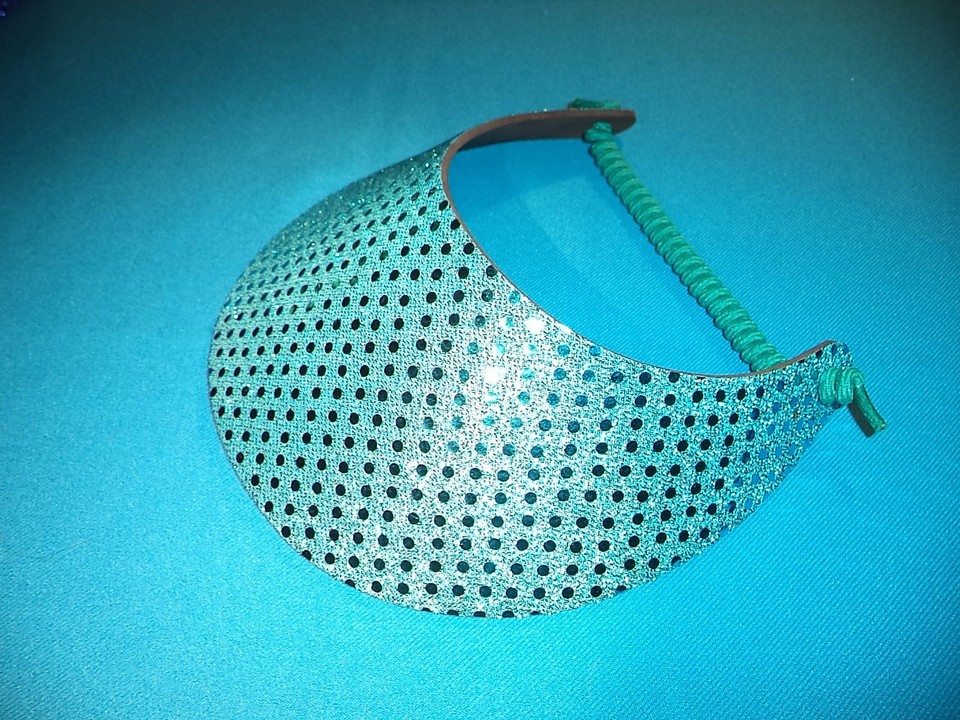 Sparkly Sequin Women Ladies Sun Visor Hat, No Pinch Foam, Pink, Pool ...