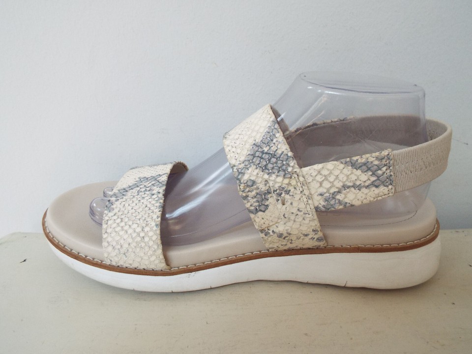 Cole Haan Merritt Womens Zerogrand Double Band Sandal Ivory Gray Snake ...