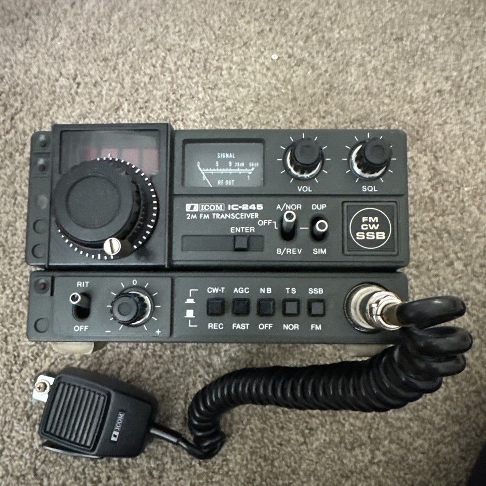 icom IC-245 2M all mode FM/SSB/CW mobile portable ham transceiver ...