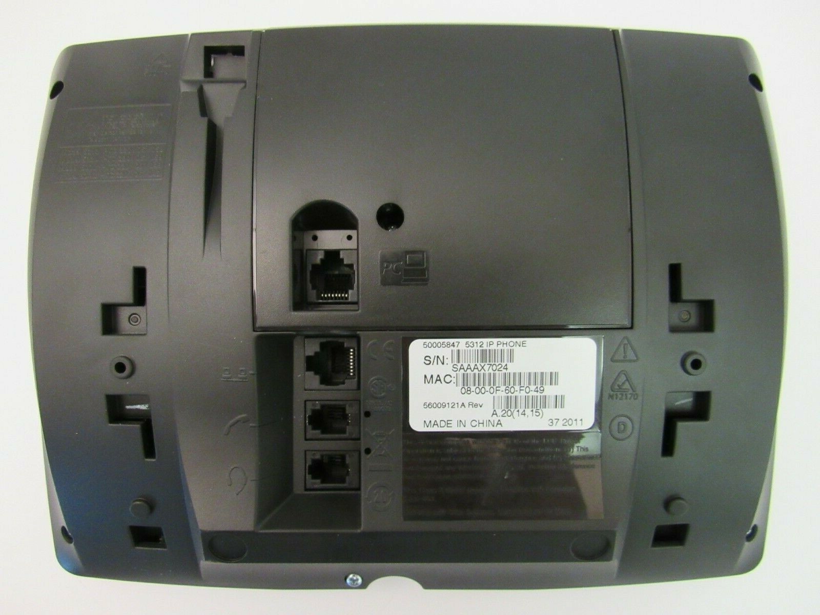 Mitel 5312 IP Phone 50005847 Black w/ Handset 20-4 | eBay