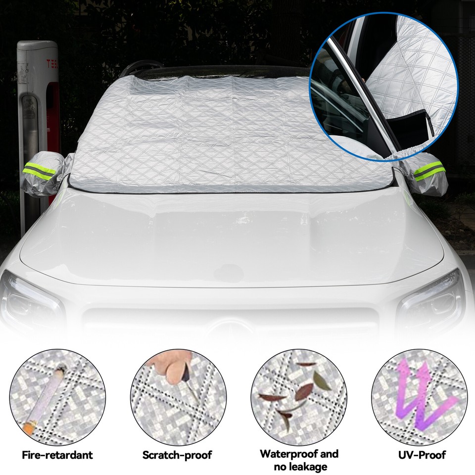 Silver Windshield Winter Cover Sun Shade Car Rain Dust Frost Snow Ice ...