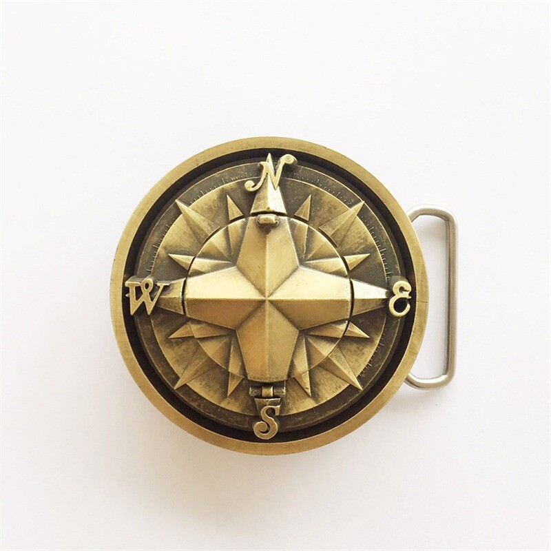 Antique Bronze Plated Compass Belt Buckle also Stock in the US | eBay